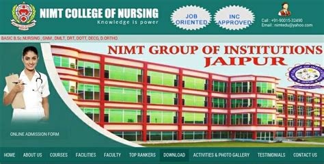 Nimt College Of Nursing Jaipur Rajasthan India Home
