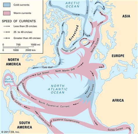 Corrientes Oceánicas Del Atlántico Norte La Guía De Geografía