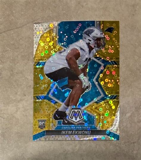 2022 Ikem Ekwonu Panini Mosaic Gold Disco 2 10 Carolina Panthers 369