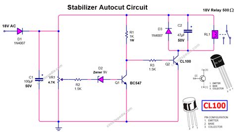 Automatic Voltage Regulator Circuit Diagram