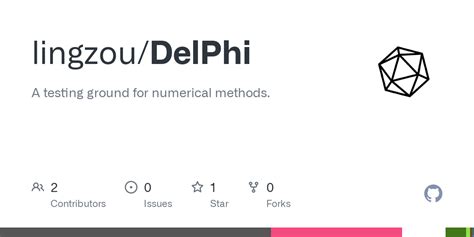 GitHub Lingzou DelPhi A Testing Ground For Numerical Methods