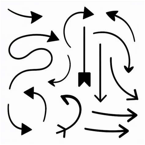 Premium Vector Assortment Of Dynamic Black Arrows Varied In Direction