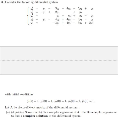 Solved Consider the following differential | Chegg.com