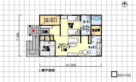 高齢者や要介護者のいる世帯を想定したバリアフリー仕様の平屋の間取りです。トイレ・洗面・浴室が寝室から近いため、移動負担が少なく介助のしやすい