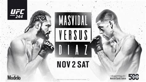 Ufc 244 Results Jorge Masvidal Tops Nate Diaz Due To Doctor Stoppage
