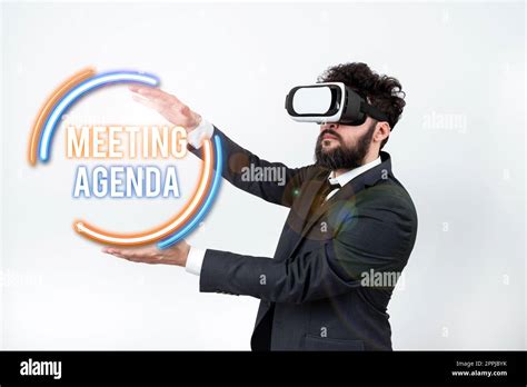 Inspiration Showing Sign Meeting Agenda Concept Meaning An Agenda Sets