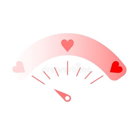 Love Meter In Speedometer Design Vector Illustration With Low Score Stock Vector Illustration