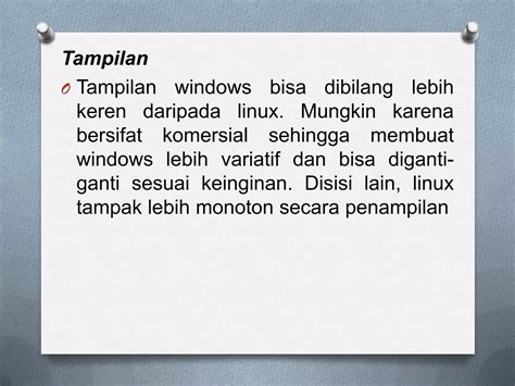 Perbedaan Windows Dan Linux Ppt