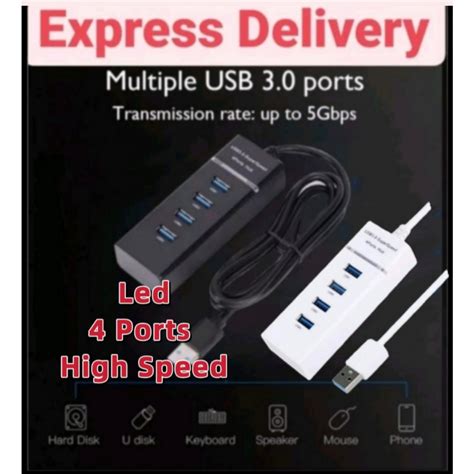 SG Improved 5Gbps High Speed 4Ports Usb Hub Extender Extension Splitter For Laptop OTG Printer