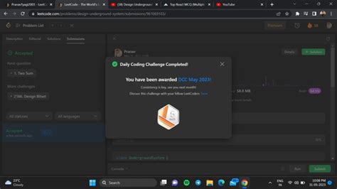Consistencyiskey Leetcode Leetcode2023 Cpp Sde Sdejobs Pranav Tyagi