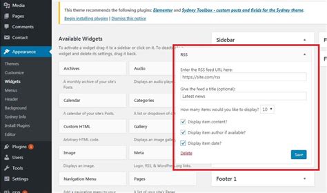 How To Use RSS Feed In Wordpress Webner Blogs ELearning Salesforce Web Development More