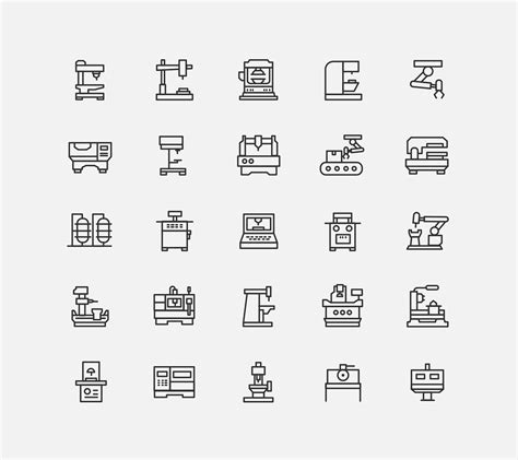 CNC Router Machine Icons On Behance