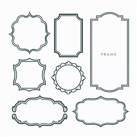 Premium Vector A Collection Of Decorative Ornate Frame Shapes There