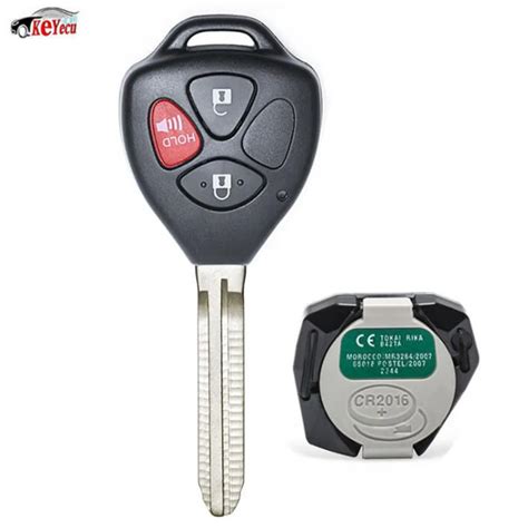 KEYECU New Replacement Remote Car Key Fob Button MHz D Chip For Toyota Hilux