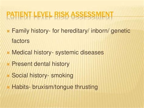 Risk Factors And Risk Assessment Of Periodontal Disease
