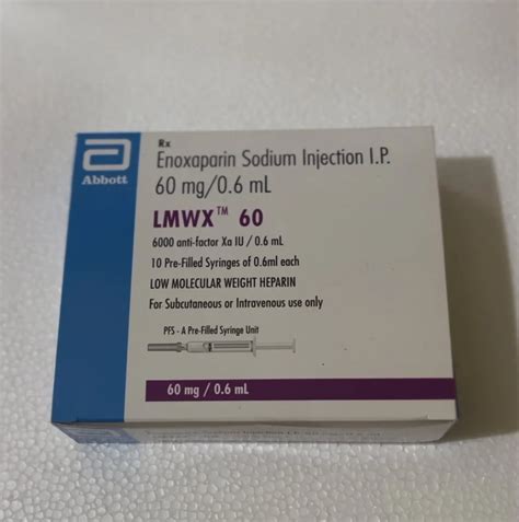 Enoxaparin Injection 60mg At ₹ 270 Vial Enoxaparin Injection Ip In Chennai Id 2854923737291