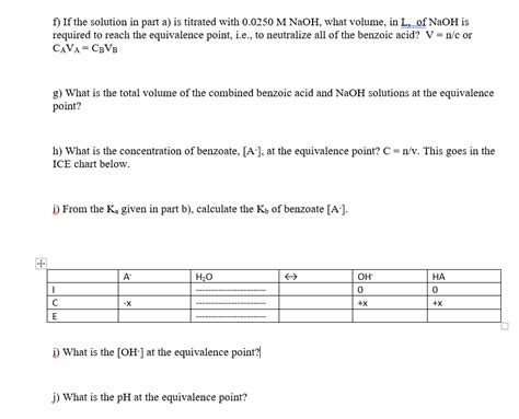 Solved 7 Benzoic Acid 122 G Is Dissolved In 0100 L Of