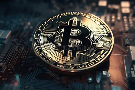 Bitcoin Blockchain Crypto Currency Digital Money Ai Generated Stock