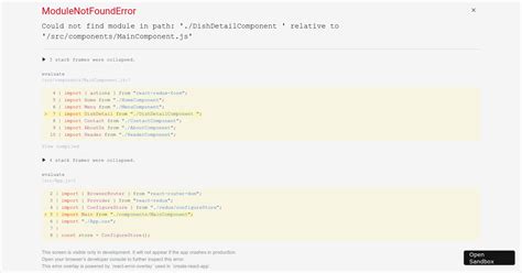 Coursera Full Stack Web Dev React Codesandbox