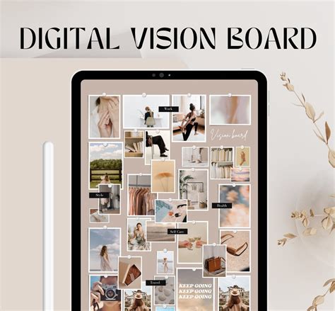 Digital Vision Board Vision Board Template Canva 2025 Vision Board