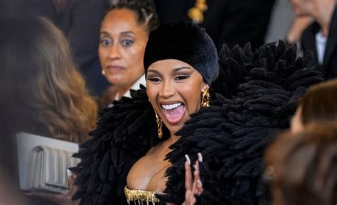 Cardi B Made A Breathtaking Arrival At Schiaparelli Couture Show In