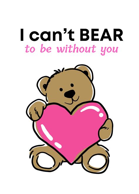 I Cant Bear To Be Without You Printable Etsy