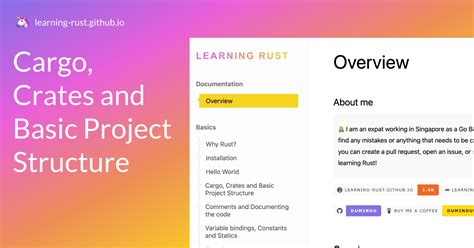 Cargo Crates And Basic Project Structure · Learning Rust