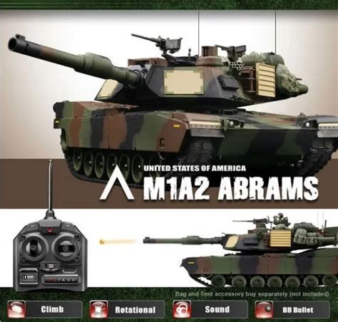 Wireless Infrared Battle Tankus M1a2 Abrams Tank Remote Controlled