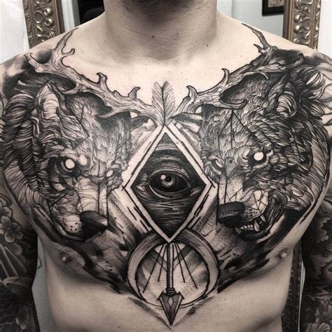 185 Trendy Chest Tattoos For Men Tattoo Me Now