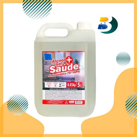 Álcool Gel Antisséptico Mais Saúde 5l Bertoldo Comércio