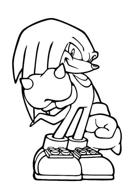 Knuckles The Echidna Para Colorir Imprimir Desenhos