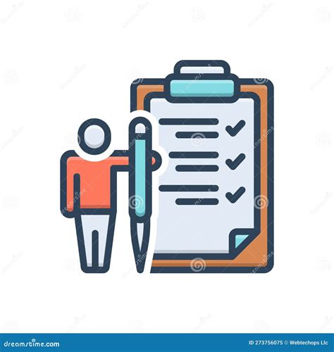 Color Illustration Icon For Criteria Basis And Checklist Stock