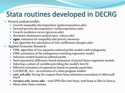 PPT Development Of Large Scale Applications With Stata PowerPoint Presentation ID
