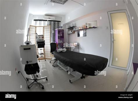 The Interior Of The Massage Room Massage Table In The Spa Skin