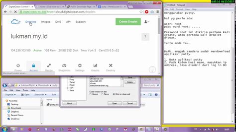 Reboot Server Apache Webuzo Menggunakan Putty Vps Digital Ocean Youtube