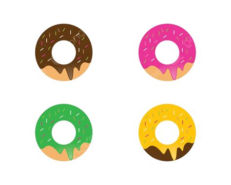 Donut Vector Icon Donut Background Illustration Vector Donut