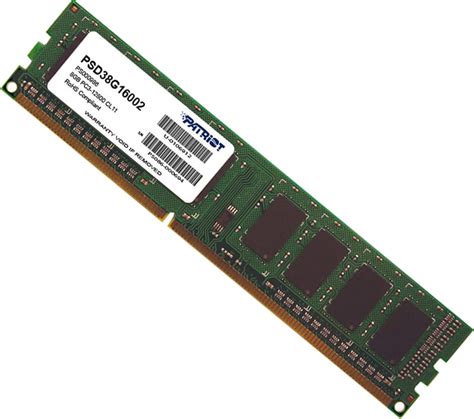 Модуль пам`яті ddr3 8gb 1600 patriot signature line psd38g16002