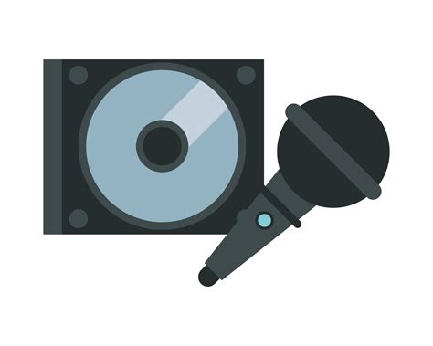 Compact Disk Device And Microphone 2002575 Vector Art At Vecteezy