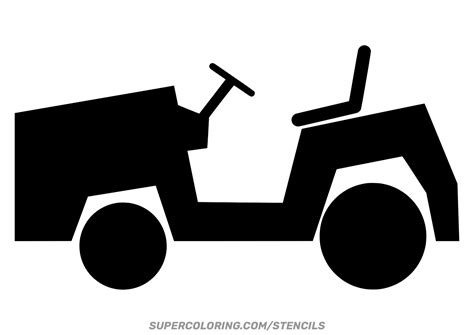 Tractor Stencil Free Printable Papercraft Templates