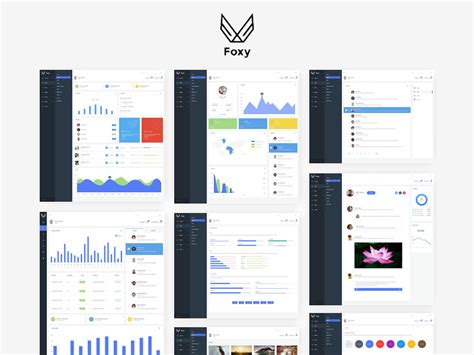 Foxy Admin Panel Dashboard UI Kit Free PSD Templates