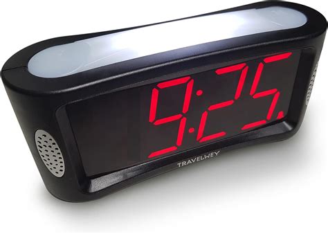LED Digital Alarm Clock Outlet Powered No Frills Simple Operation Large Night Light Alarm