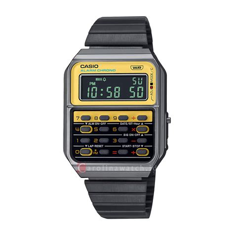 Jam Tangan Casio Calculator Vintage Ca 500wegg 9b Men Digital Dial Bla