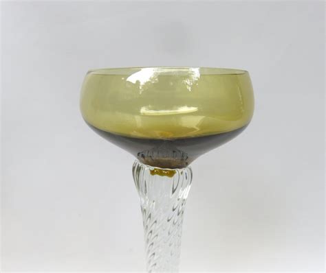 Art Deco Wine Glasses In Crystal Glass 1920s Set Of 7 For Sale At Pamono