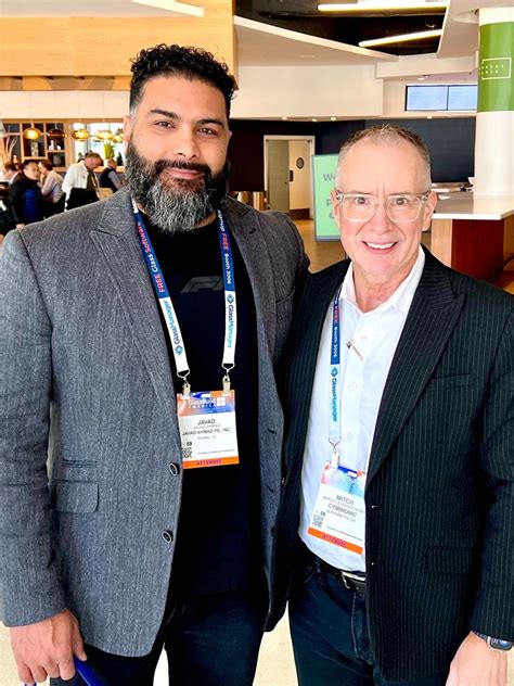 Great Running Into Javad Ahmad P E This Morning In The Lobby At Glassbuild Got To Coach And