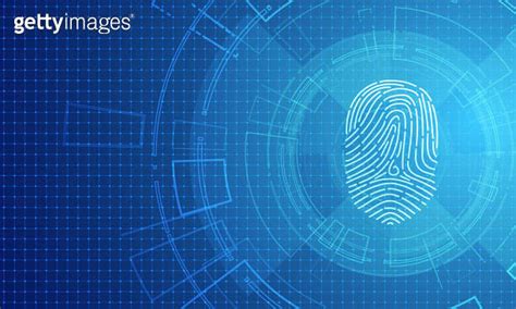Scan Fingerprint Cyber Security And Password Control Through Fingerprints Access With
