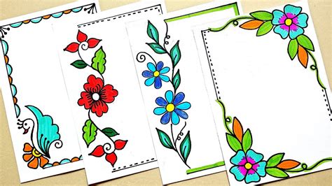 Easy Design Borders For Project Work Simple Project Border Designs Project Work Design Borders