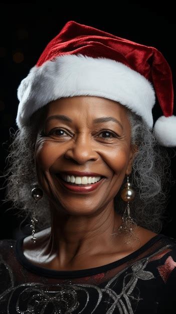 premium ai image portrait of a woman during christmas generative ai