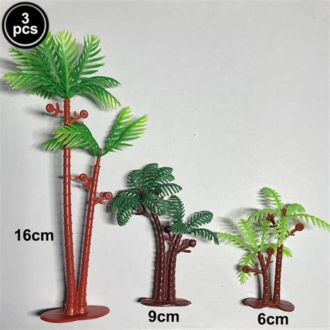 3pcs Coco Tree 3 S Cake Topper Decoration Coconut Palm Trees Toppers