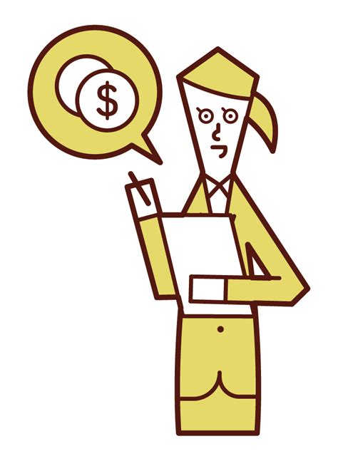 견적을 만드는 사람여성의 일러스트레이션 무료 일러스트 소재집 Kukukeke