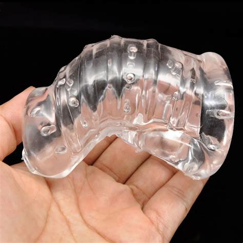 Anillo De Manga De Pene Reutilizable Con Pinchos De TPR Suave Dispositivo De Castidad Jaula Para